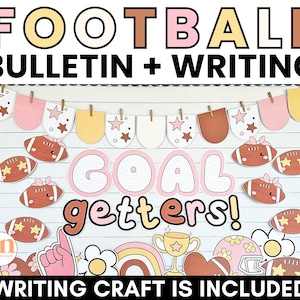 Football Bulletin Board | Goal Setting Bulletin Board Ideas | Sports ...