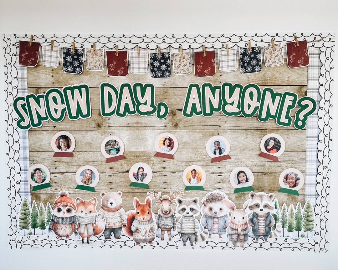 Winter Bulletin Board | January Bulletin Board With Student Photos ...