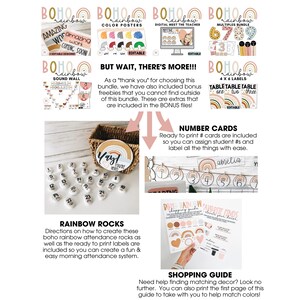 Boho Rainbow Classroom Decor Neutral Rainbow Decor Bundle - Etsy