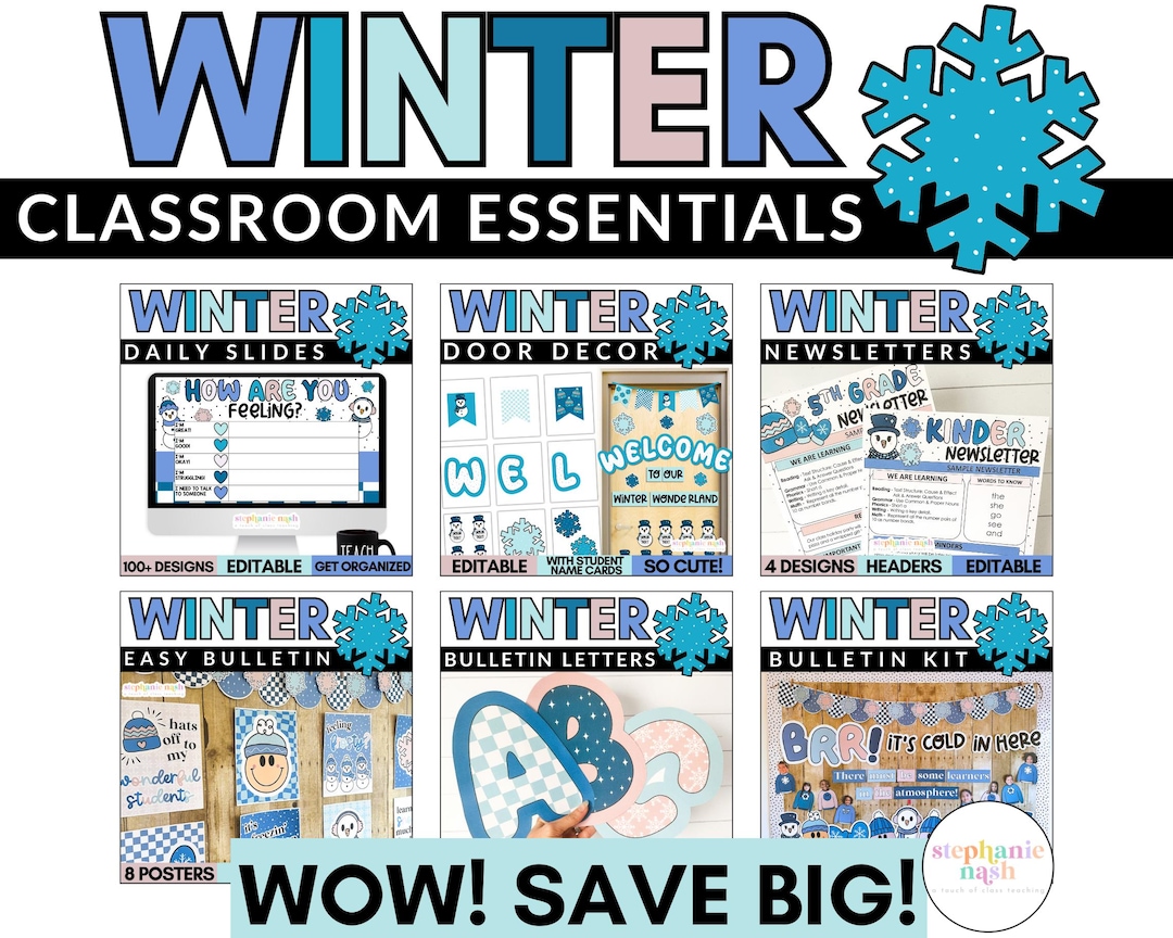 Winter Classroom Decor | Winter Door Decor | Winter Bulletin Board ...