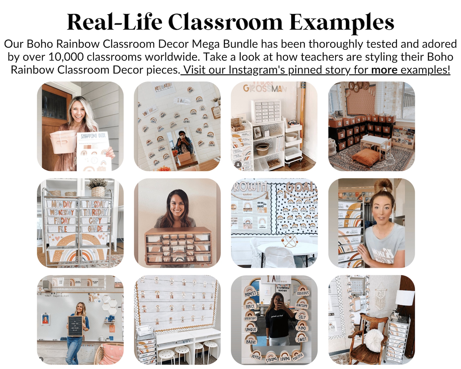 Boho Rainbow Classroom Decor | Neutral Rainbow Decor Bundle 3,000+ Page ...