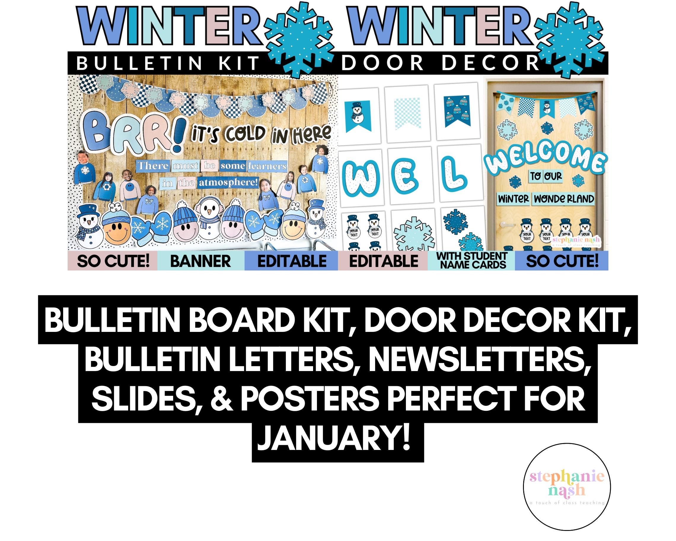 Winter Classroom Decor | Winter Door Decor | Winter Bulletin Board ...