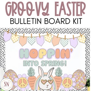 Groovy Easter Bulletin Board | Retro Easter Bulletin Board - Etsy