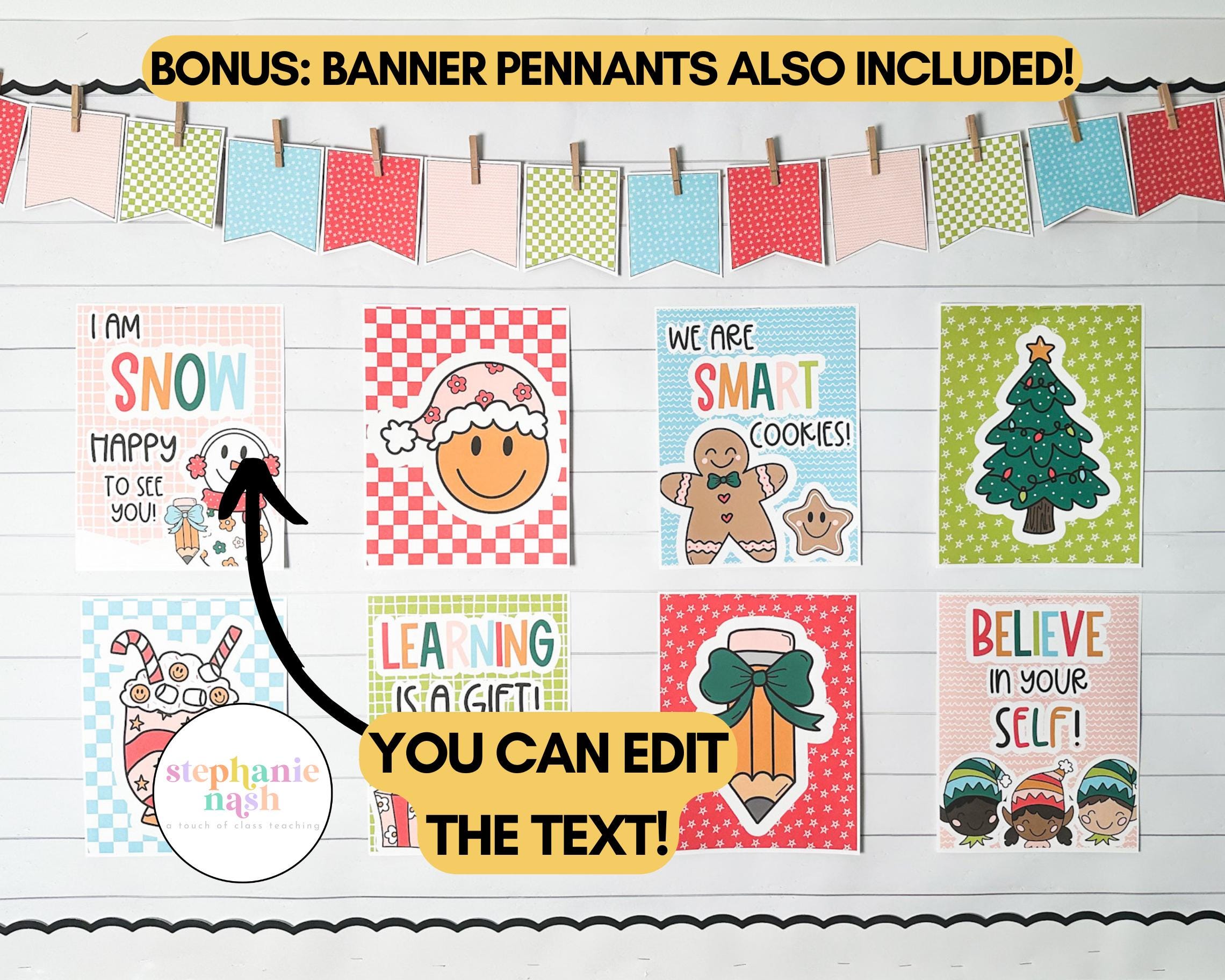 Christmas Bulletin Board | Editable | Classroom Posters | Holiday ...