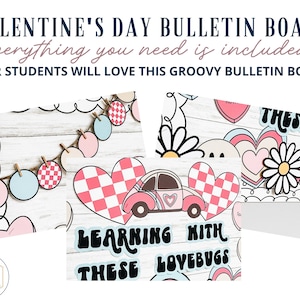 Groovy Valentine's Day Bulletin Board | Retro February Bulletin Board ...