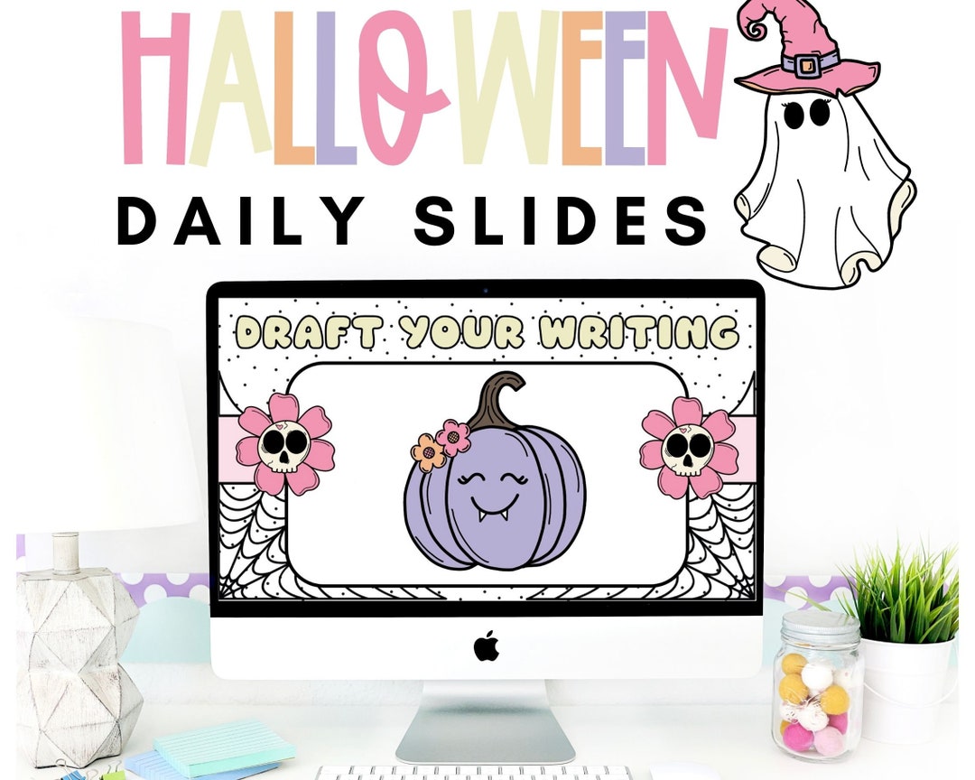 Halloween Google Slides Templates | Halloween Daily Slides - Etsy