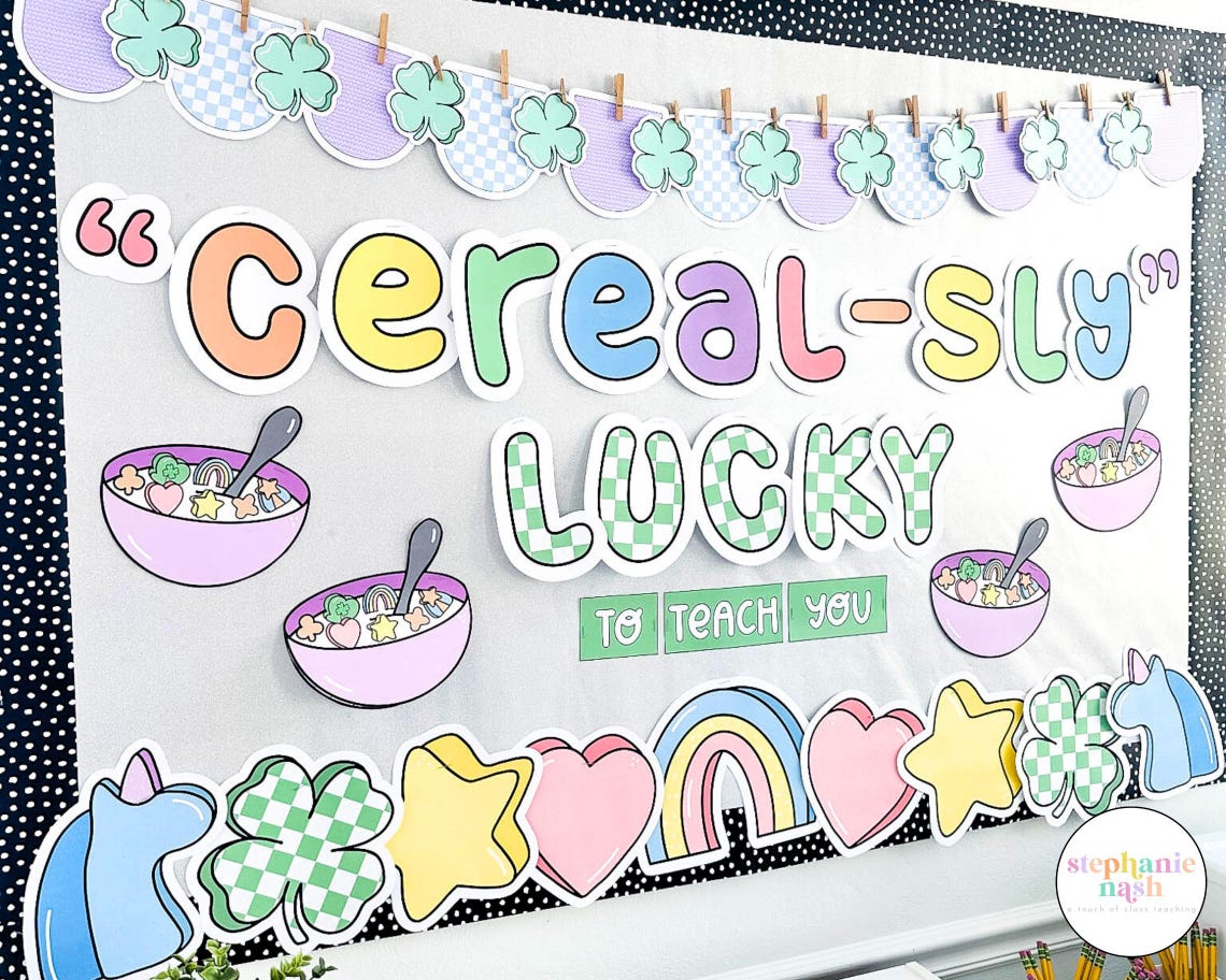 March Bulletin Boards | St. Patrick's Day Bulletin Board | Shamrock ...