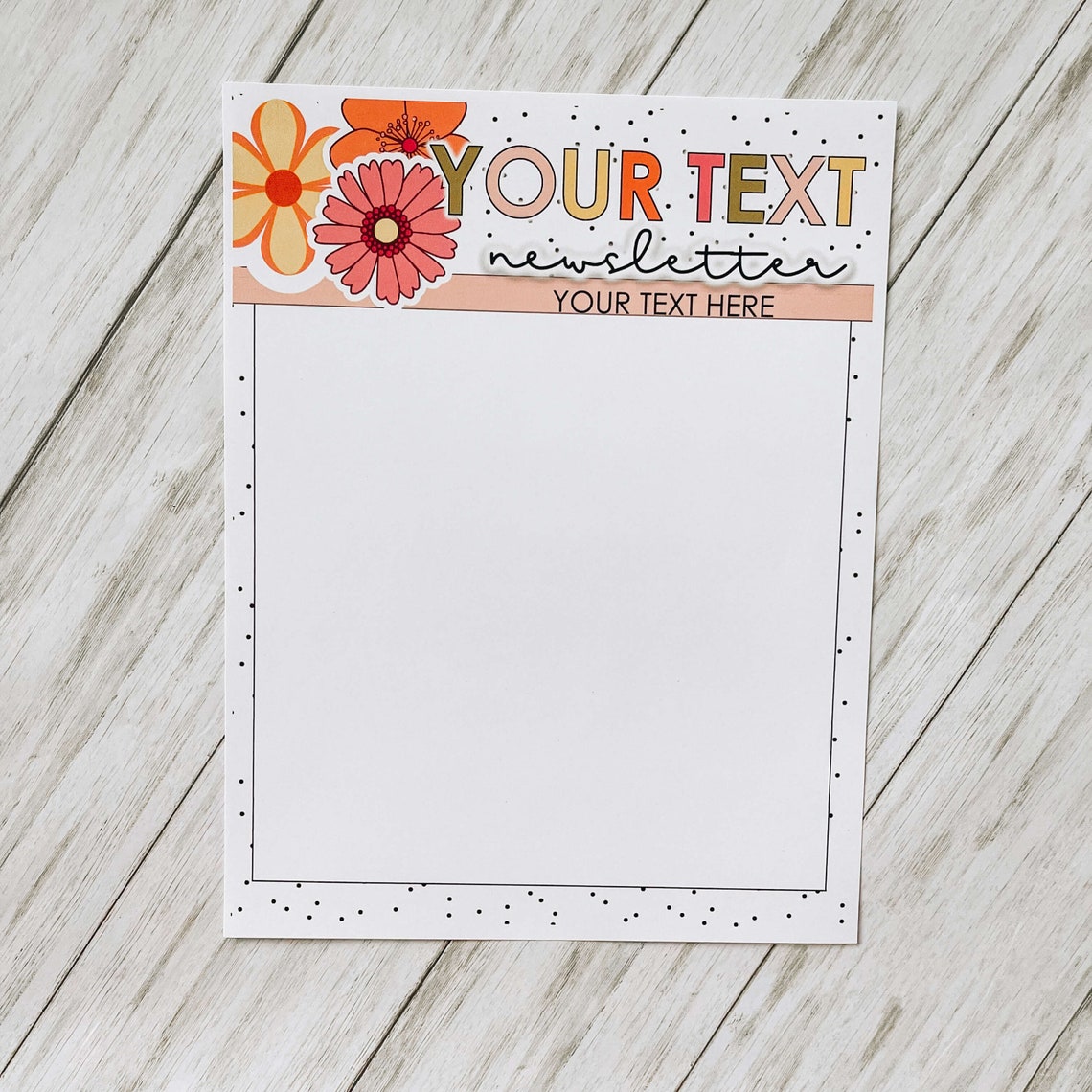 Retro Classroom Newsletter Templates - Etsy
