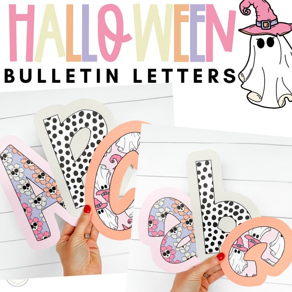 Halloween Bulletin Board Letters - Etsy