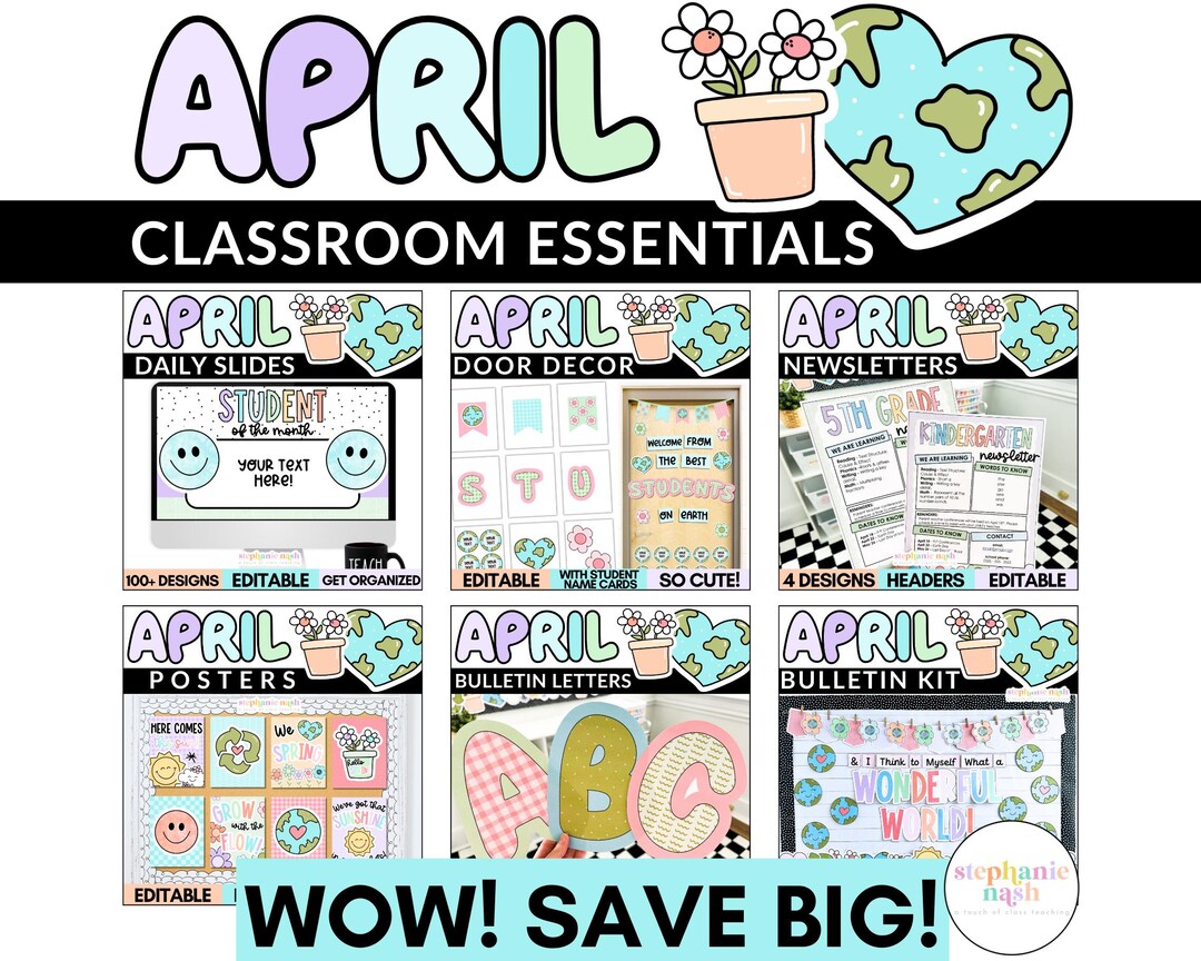 Spring Classroom Decor | Spring Bulletin Letters | Spring Door Decor ...