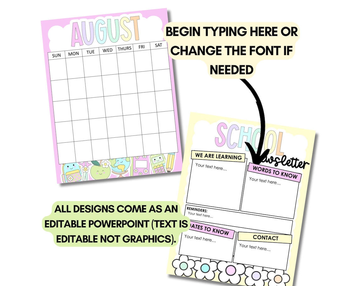 Back to School Newsletters | Editable Newsletter Templates | Classroom ...