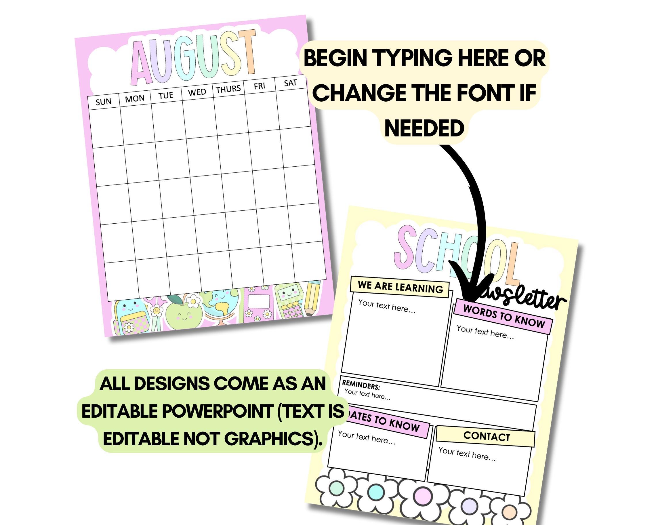 Back to School Newsletters | Editable Newsletter Templates | Classroom ...