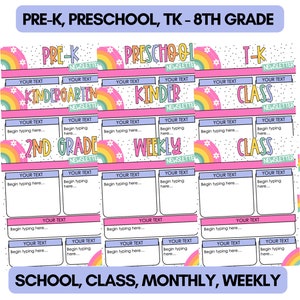 Groovy & Retro Classroom Newsletter Template | Classroom Newsletters - Etsy