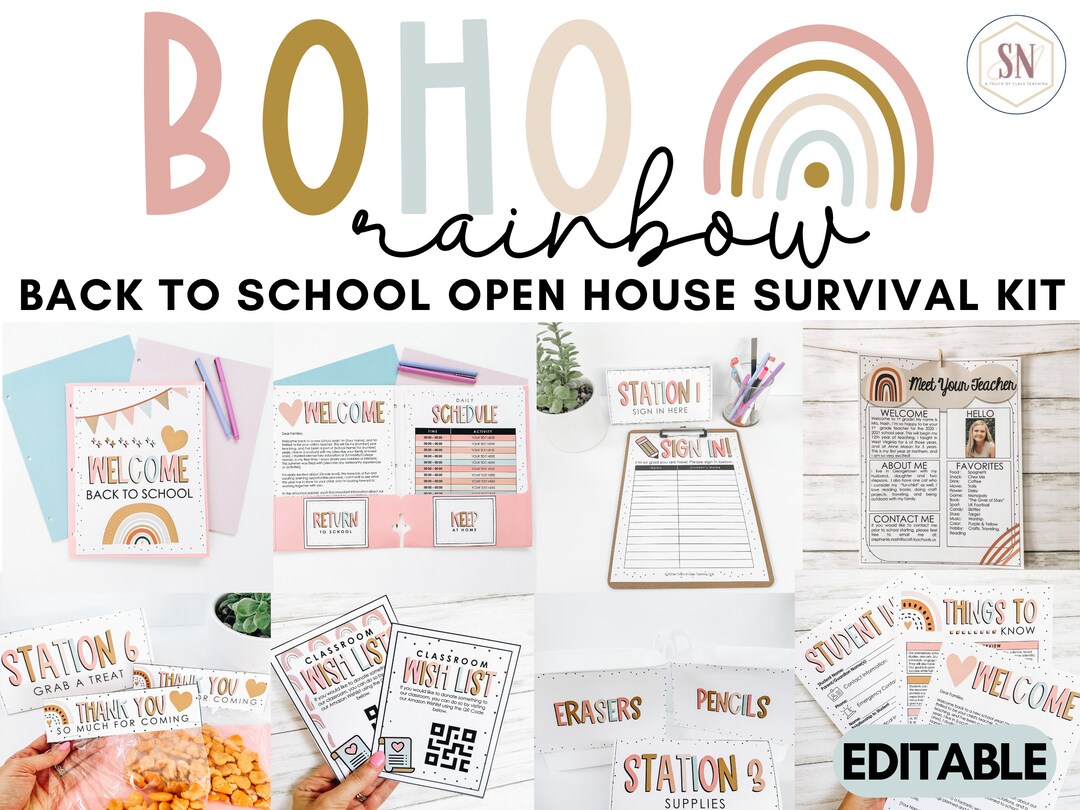 Boho Rainbow Back to School Open House Survival Kit! | Boho Rainbow ...