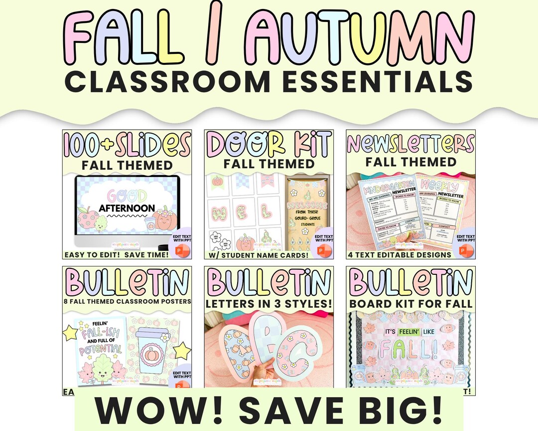 Fall Classroom Decor | Fall Classroom Essentials Bundle | Fall ...
