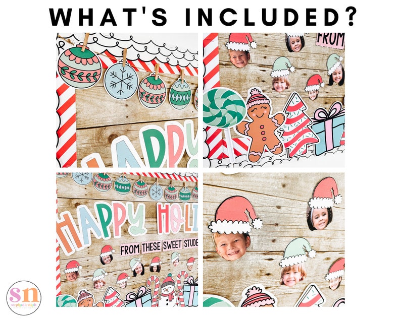 Christmas Bulletin Board | December Bulletin Board With Student Photos ...