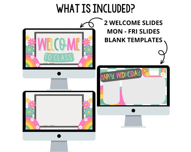 Elementary Classroom Decor Retro & Fun Daiy Classroom Slides - Etsy