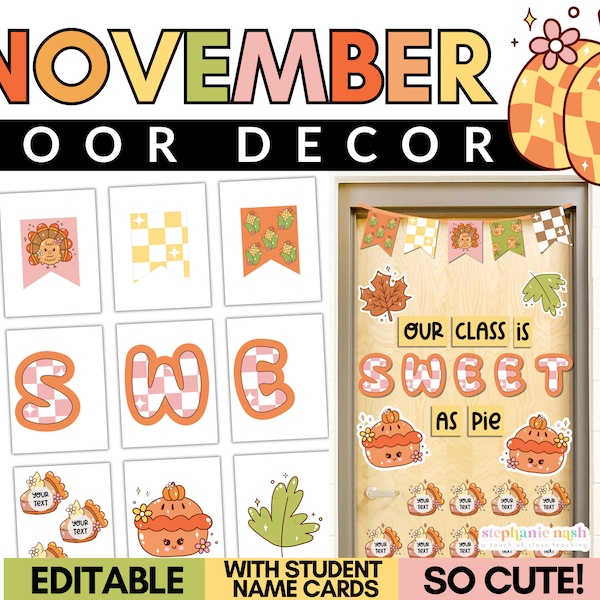 Thanksgiving Door Decor - Etsy