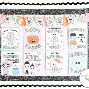 Halloween Bulletin Board Posters | Editable | Halloween Classroom Decor ...