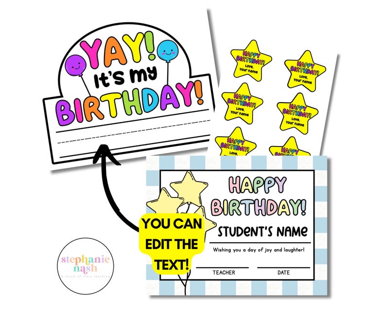 Classroom Birthday Kit | Classroom Birthday Crown | Birthday Crown ...