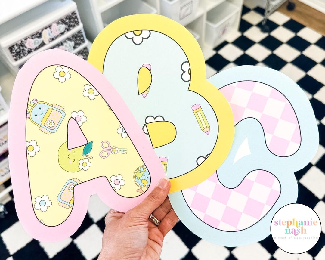 Back to School Bulletin Board Letters | Printable Bulletin Board ...