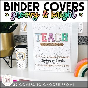 Groovy Classroom Decor | Binder Covers - Etsy