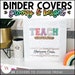 Groovy Classroom Decor | Binder Covers - Etsy