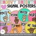 Groovy Classroom Decor | Hand Signal Posters - Etsy
