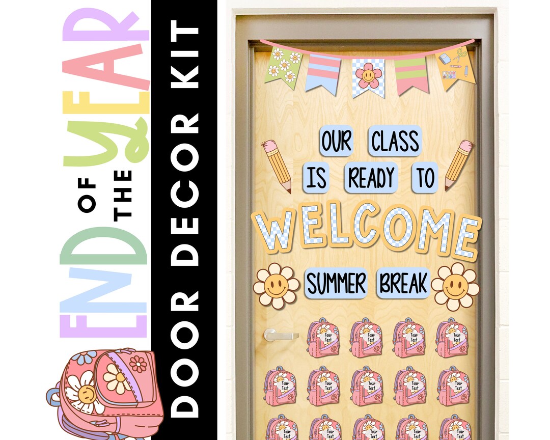 End of the Year Door Decor | End of the Year Door Decoration | Summer ...