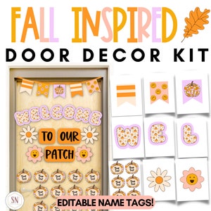 Fall Classroom Door Decor | Editable - Etsy