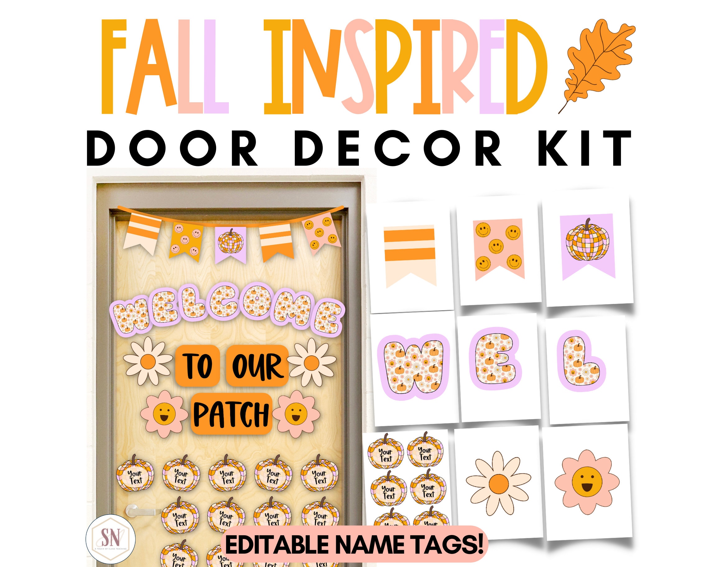 Fall Classroom Door Decor | Editable - Etsy