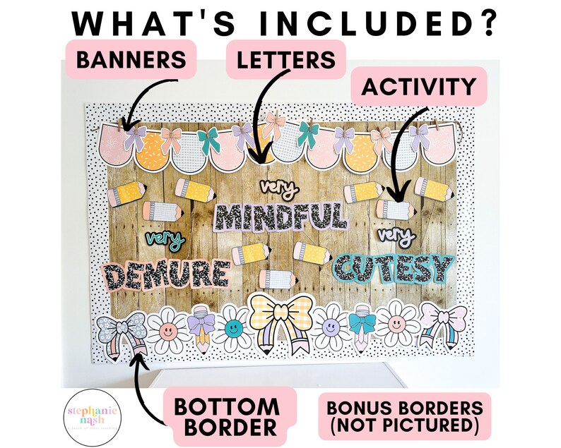 Demure Bulletin Board Kit | Composition Book | Vocabulary Activity ...