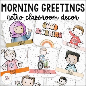 Retro Classroom Decor | Morning Greeting Posters - Etsy