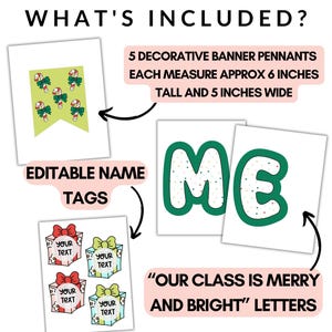 Christmas Door Decor | December Door Decor | Editable | Happy Holidays ...