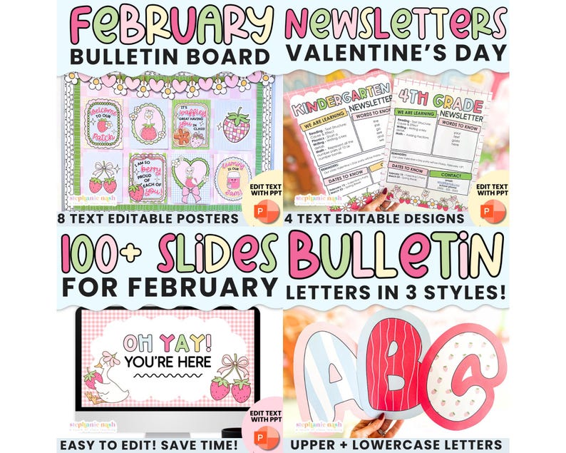 February Classroom Decor | Valentine's Day Bulletin Board, Newsletters ...