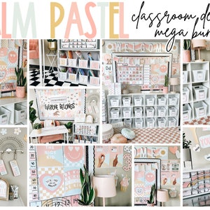 Calm Pastel Classroom Decor Bundle Editable | Ultimate Mega Classroom ...