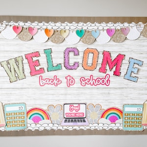 Back to School Bulletin Board With Fun Back to School Activity - Etsy