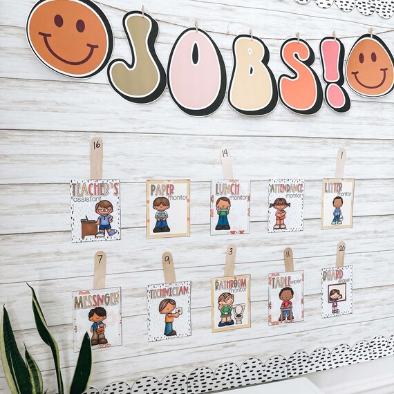 Retro Classroom Decor Classroom Jobs Display - Etsy