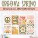 Groovy Spring Classroom Posters April Retro Flowers - Etsy