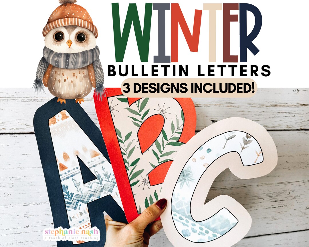Bulletin Board Letters | Winter Bulletin Board Letters | January ...