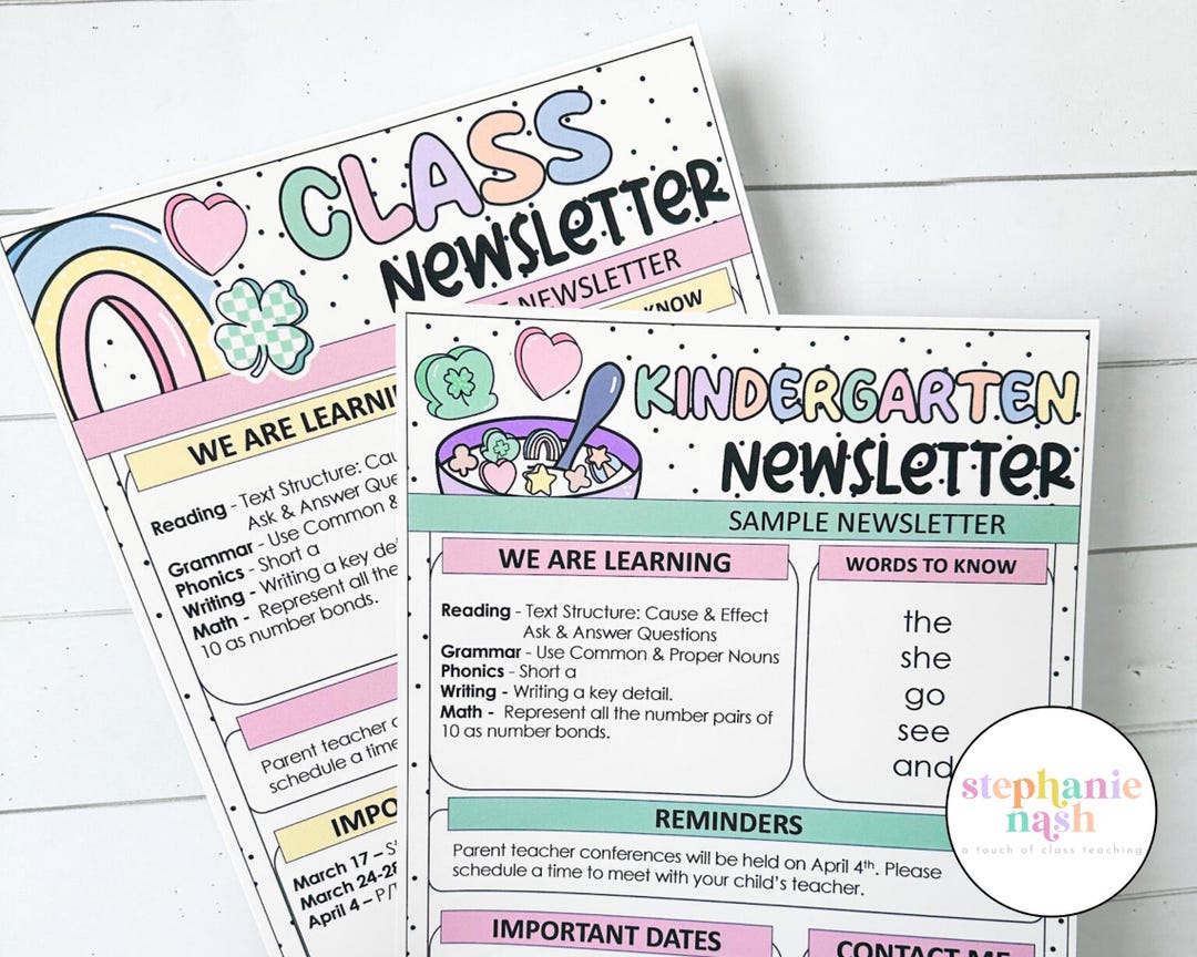March Newsletters | St. Patrick's Day Newsletter | March Newsletter ...