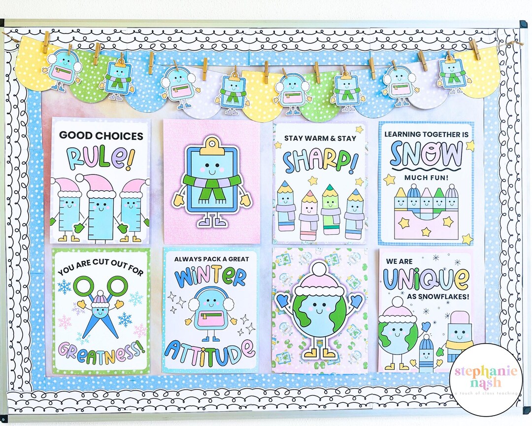 Winter Bulletin Board | Editable | Winter Posters | January Bulletin ...