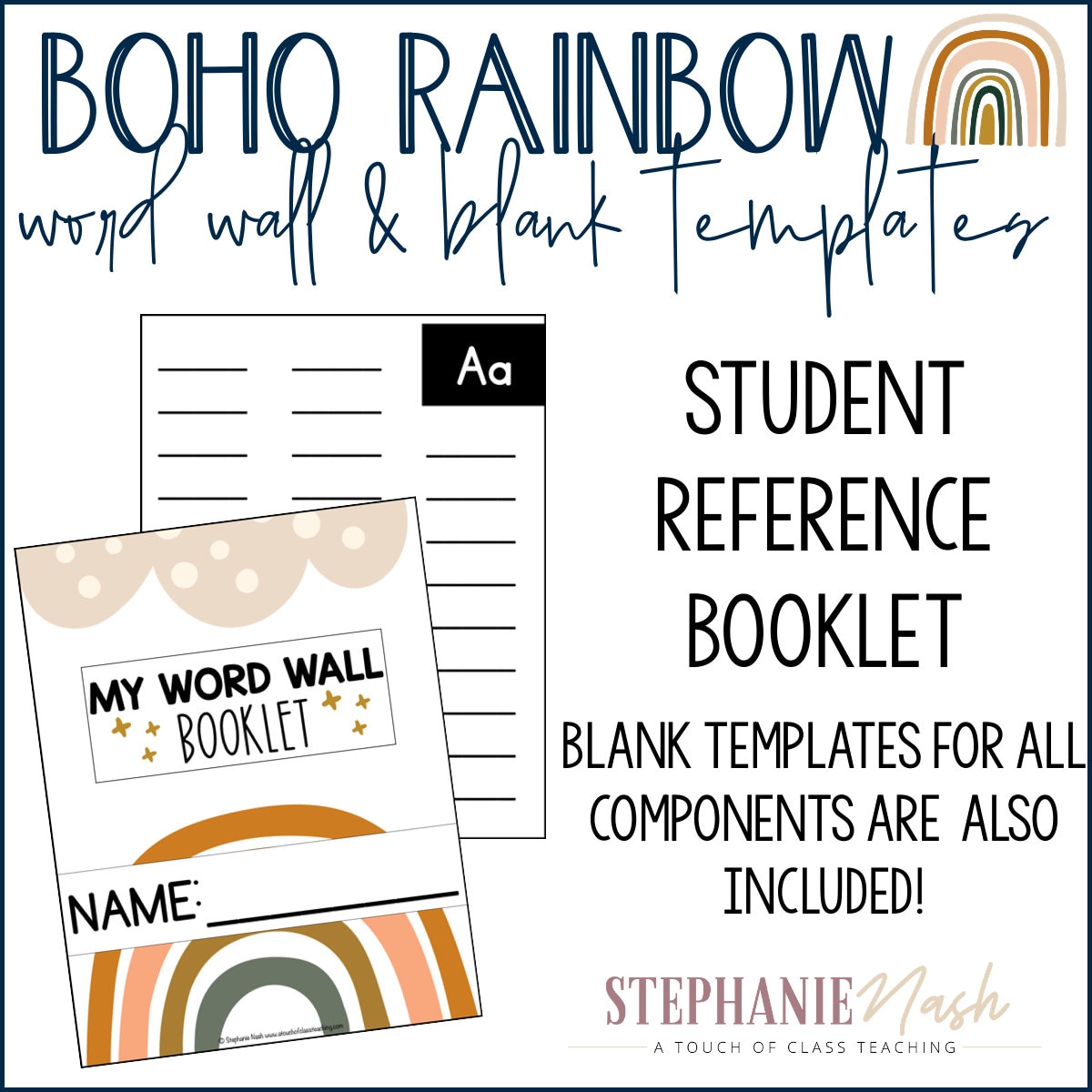 Boho Rainbow Word Wall Kit - Etsy