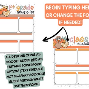 Thanksgiving Newsletters | Thanksgiving Classroom Newsletters - Etsy