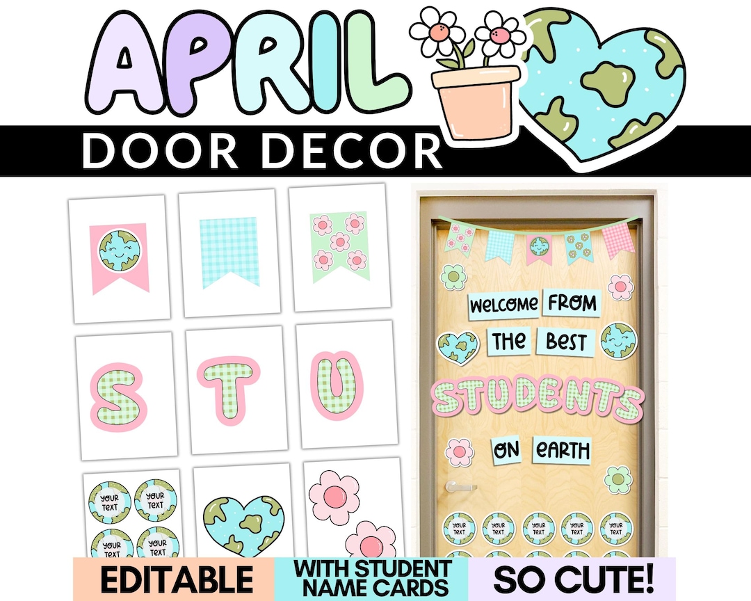 April Door Decor | Spring Door Decorations | Spring Door Decorations ...