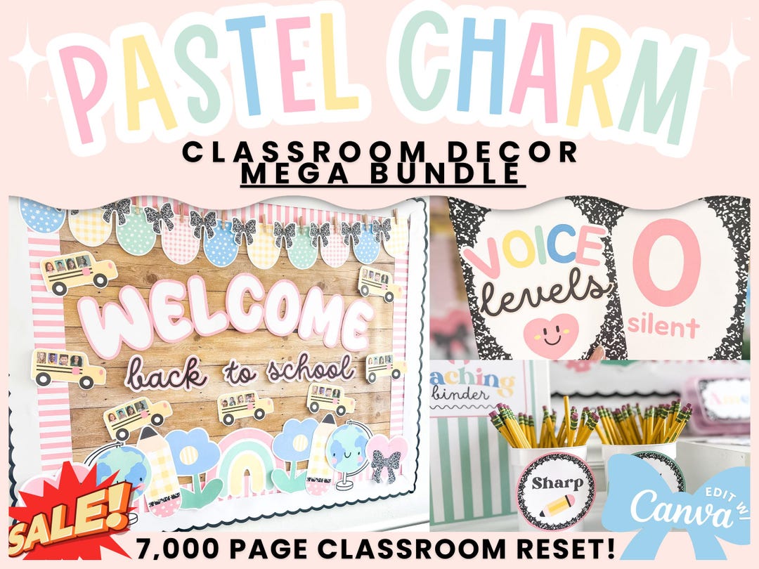 Pastel Classroom Decor Bundle | Classroom Decor Theme | Classroom Decor ...