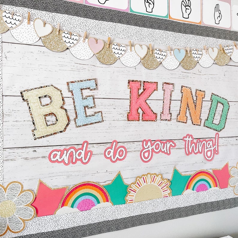 Groovy Classroom Decor Bulletin Board Display Etsy