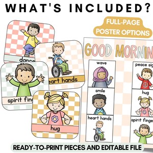 Calm Pastel Classroom Decor | Greeting Posters | Editable | *NEW - Etsy