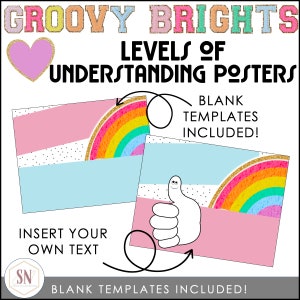 Groovy Classroom Decor | Levels of Understanding Posters - Etsy