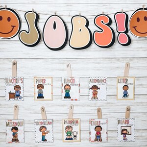 Retro Classroom Decor | Classroom Jobs Display - Etsy